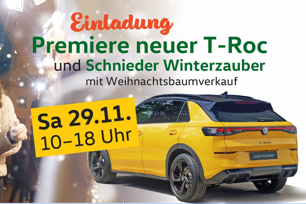 Der neue T‑Roc - Schnieder Gruppe – Ihre mobilen Partner